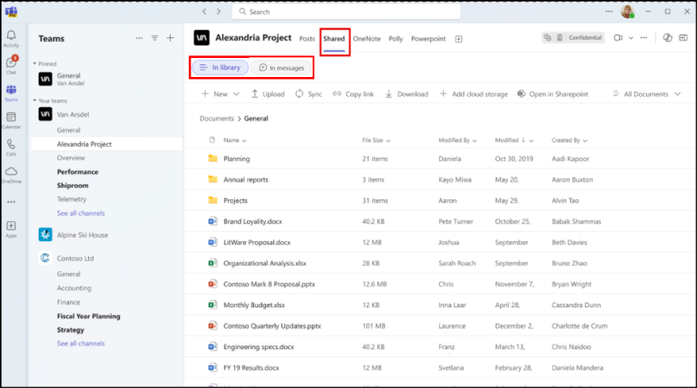 Files Tab Renamed to ‘Shared‘ in MS Teams Channels