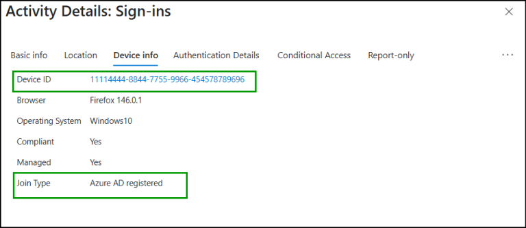 Fix Blank ‘Device ID’ and ‘Join Type’ Fields in Entra ID Sign-in Logs