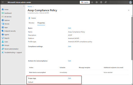 Create Scope Tags in Microsoft Intune