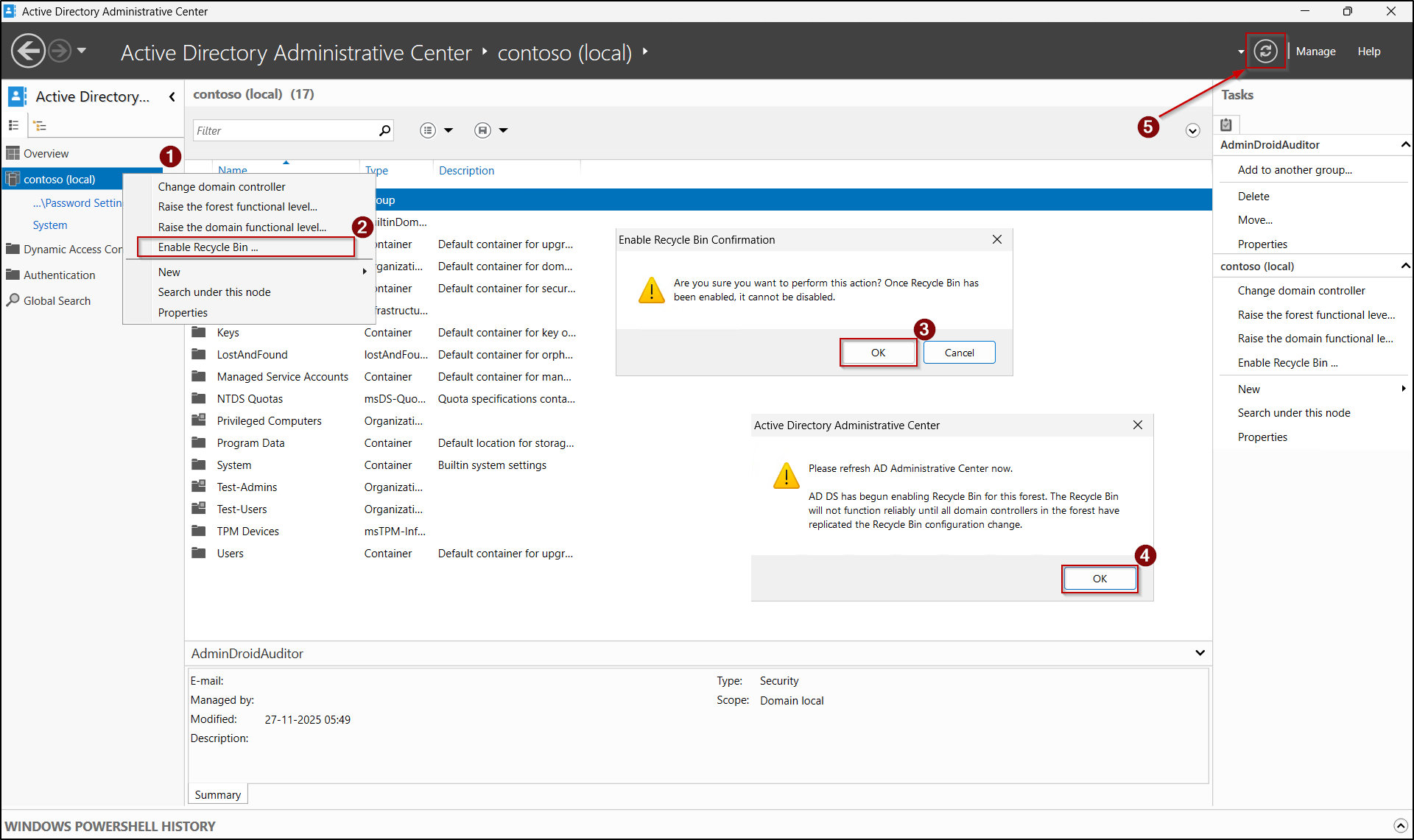 How to Enable and Configure Active Directory Recycle Bin