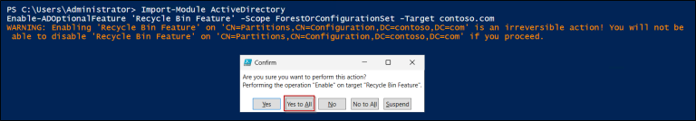How to Enable and Configure Active Directory Recycle Bin