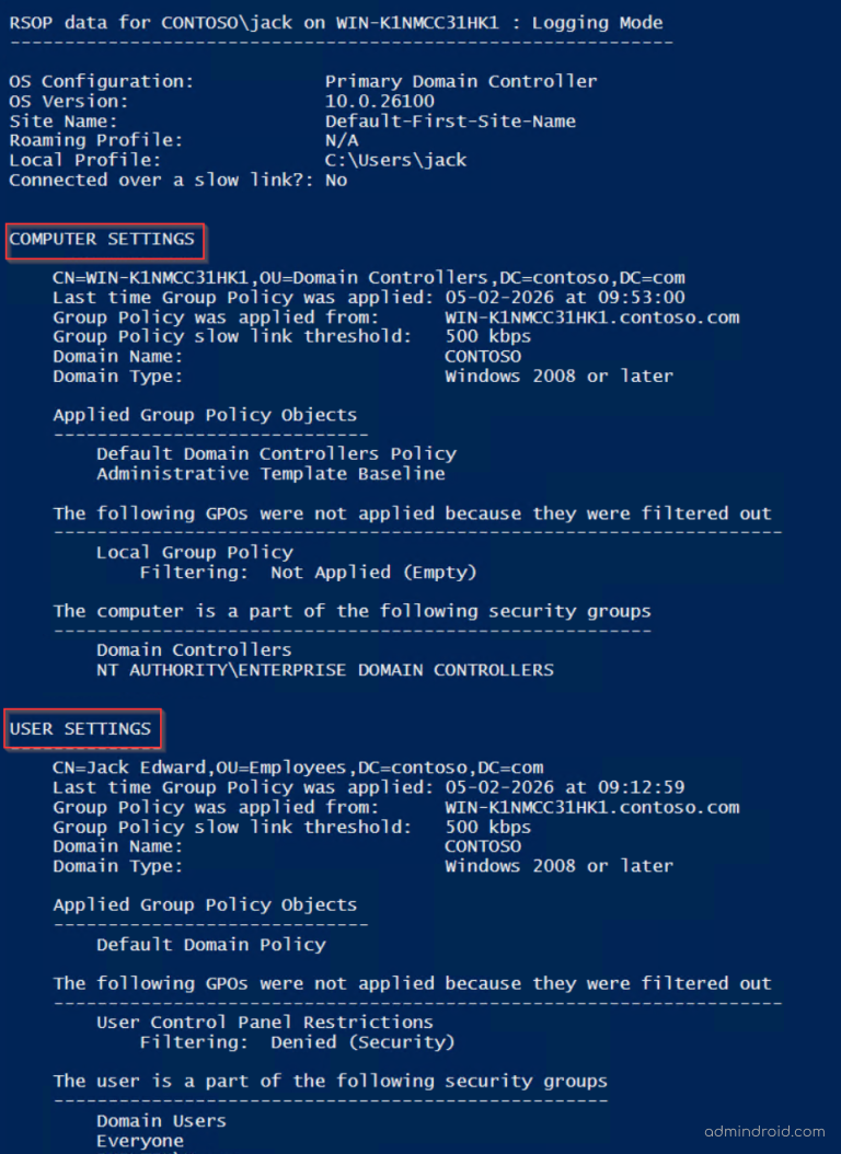 Troubleshoot GPO Issues with the Group Policy Results Wizard