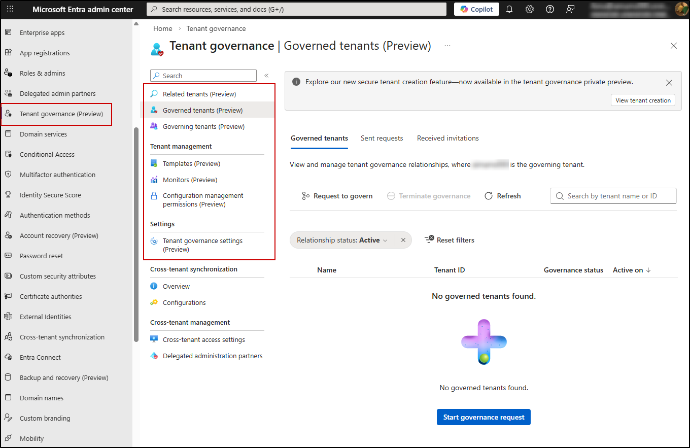 Microsoft Entra Tenant Governance (Preview)
