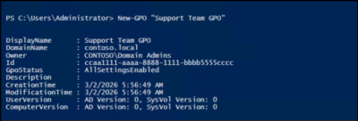 Group Policy Management in Active Directory